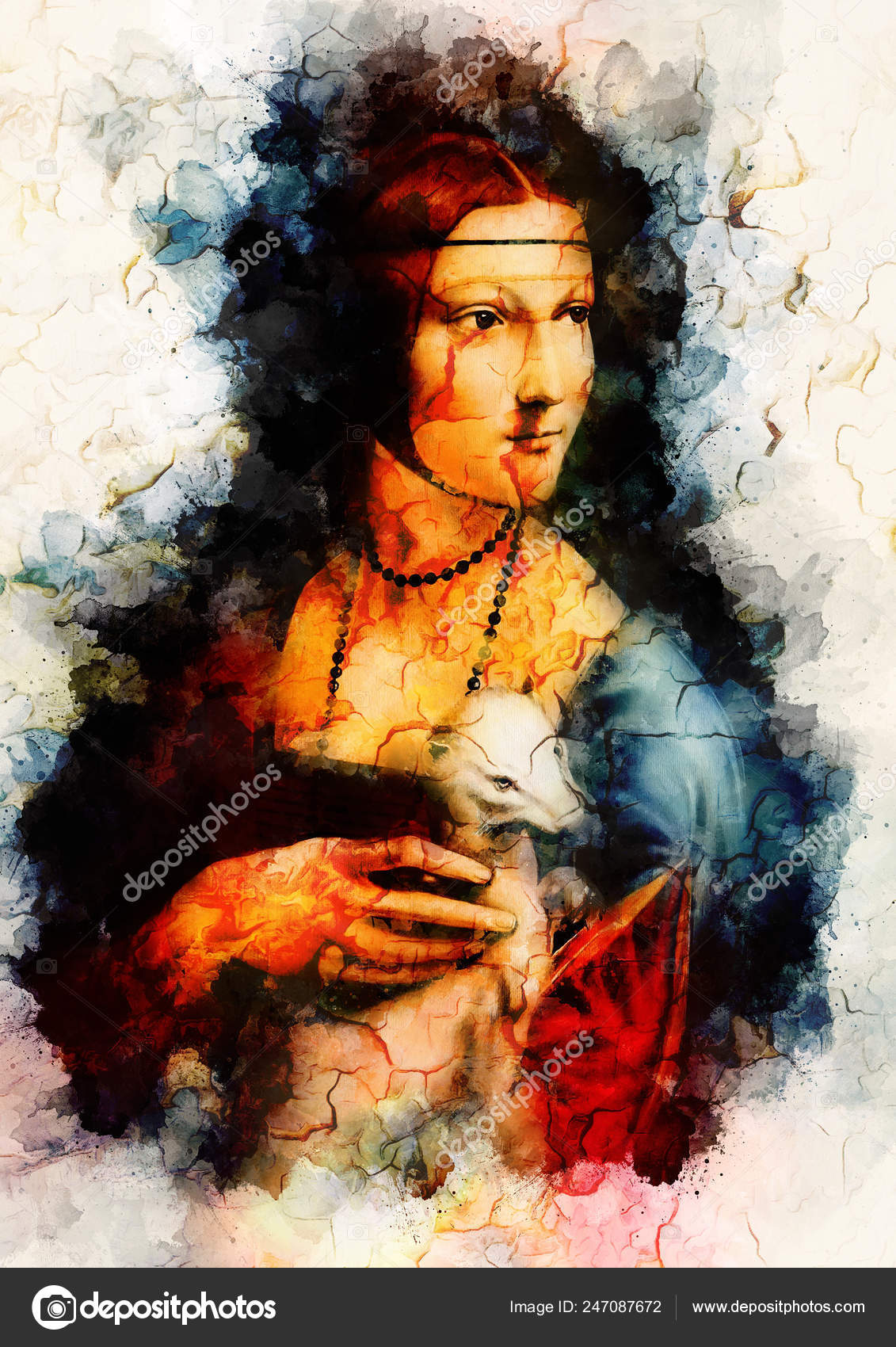 Lady With An Ermine Original Painting