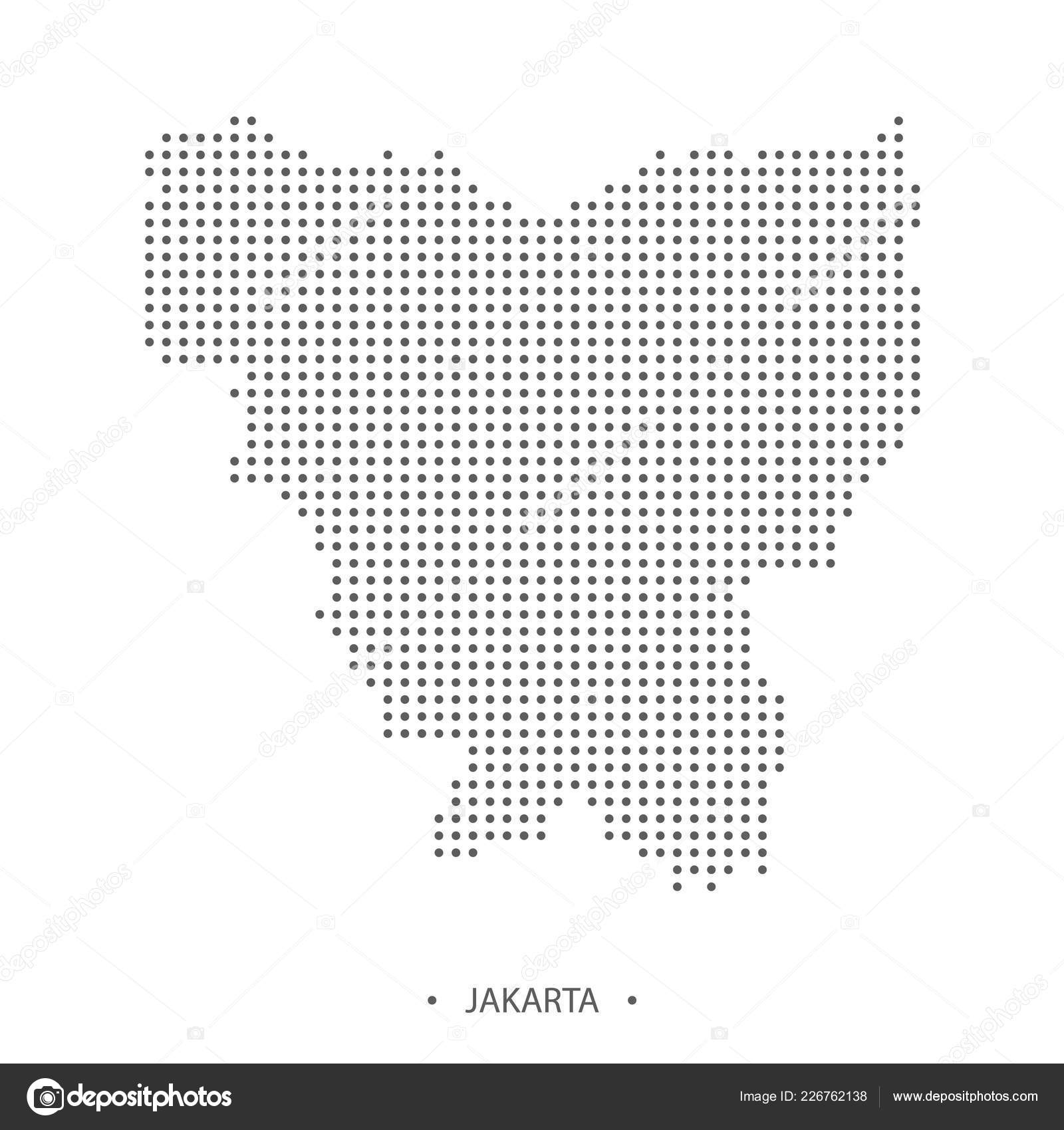 Dotted Jakarta map. Vector eps10. Stock Vector Image by ©Exclusivelly ...