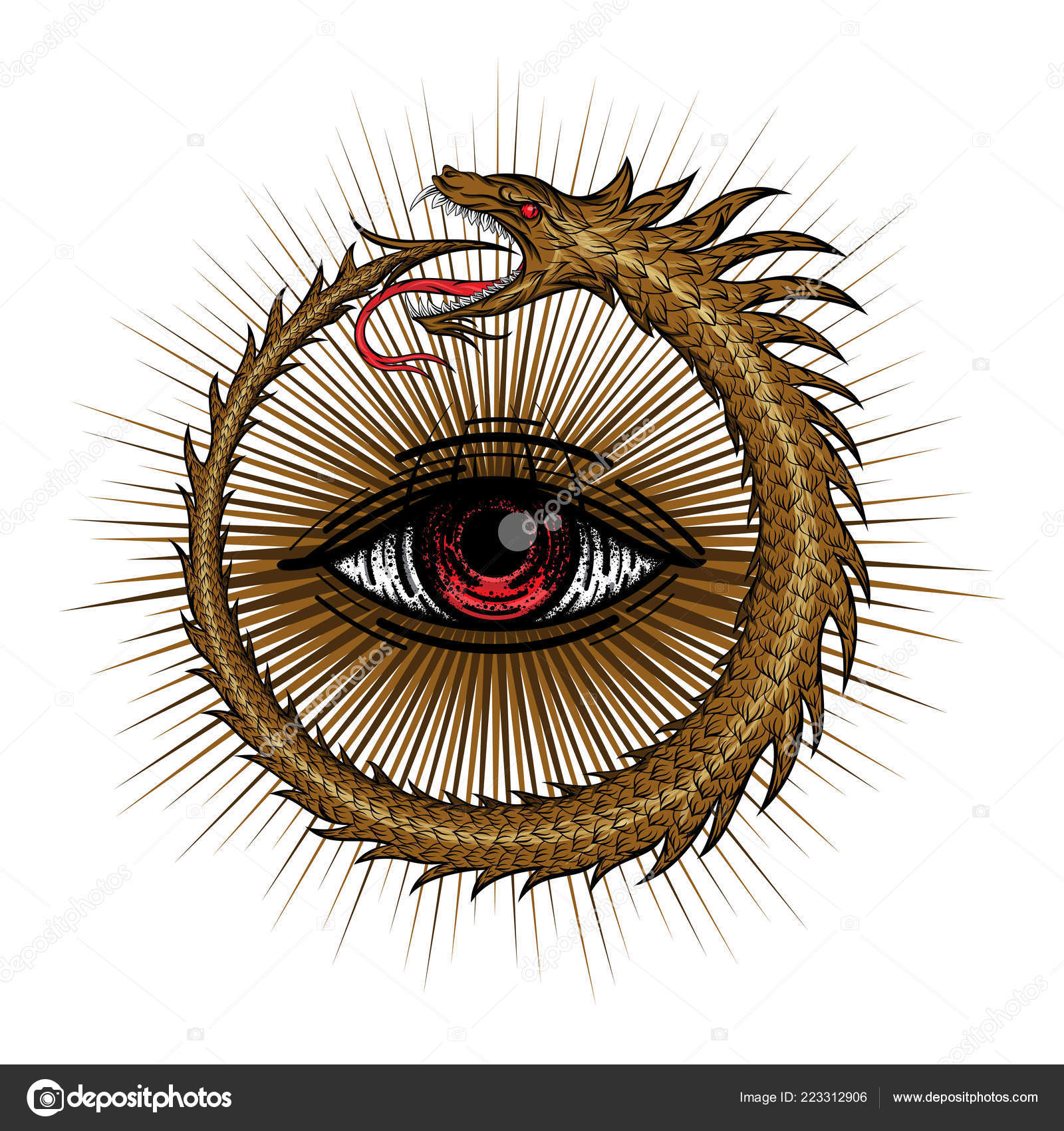 Ouroboros Snake Vector