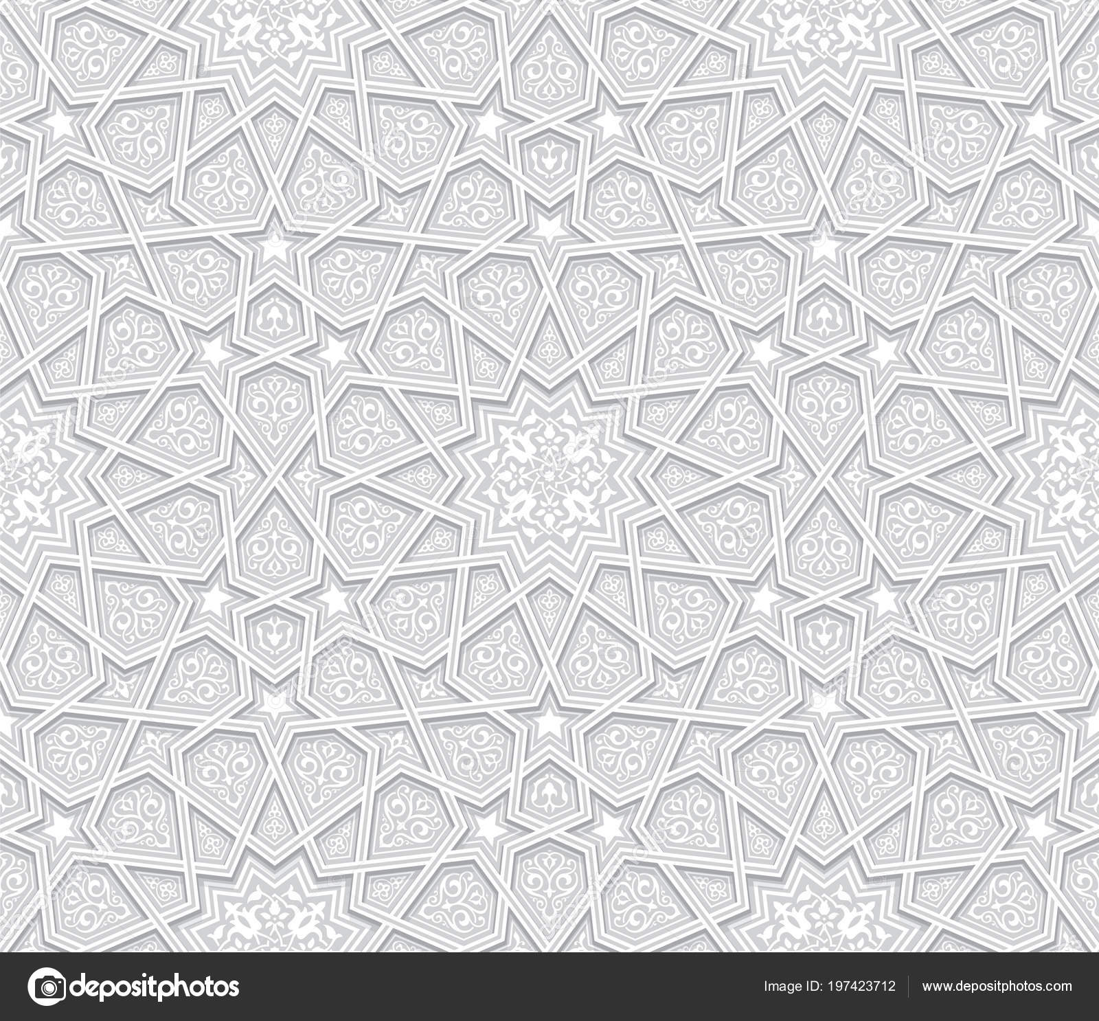 Geometric Grey Pattern Light Background Stock Vector Image by ...