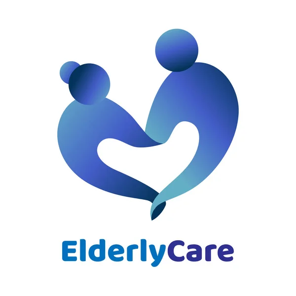 Elderly Healthcare Heart Shaped Logo Nursing Home Sign ⬇ Vector Image ...