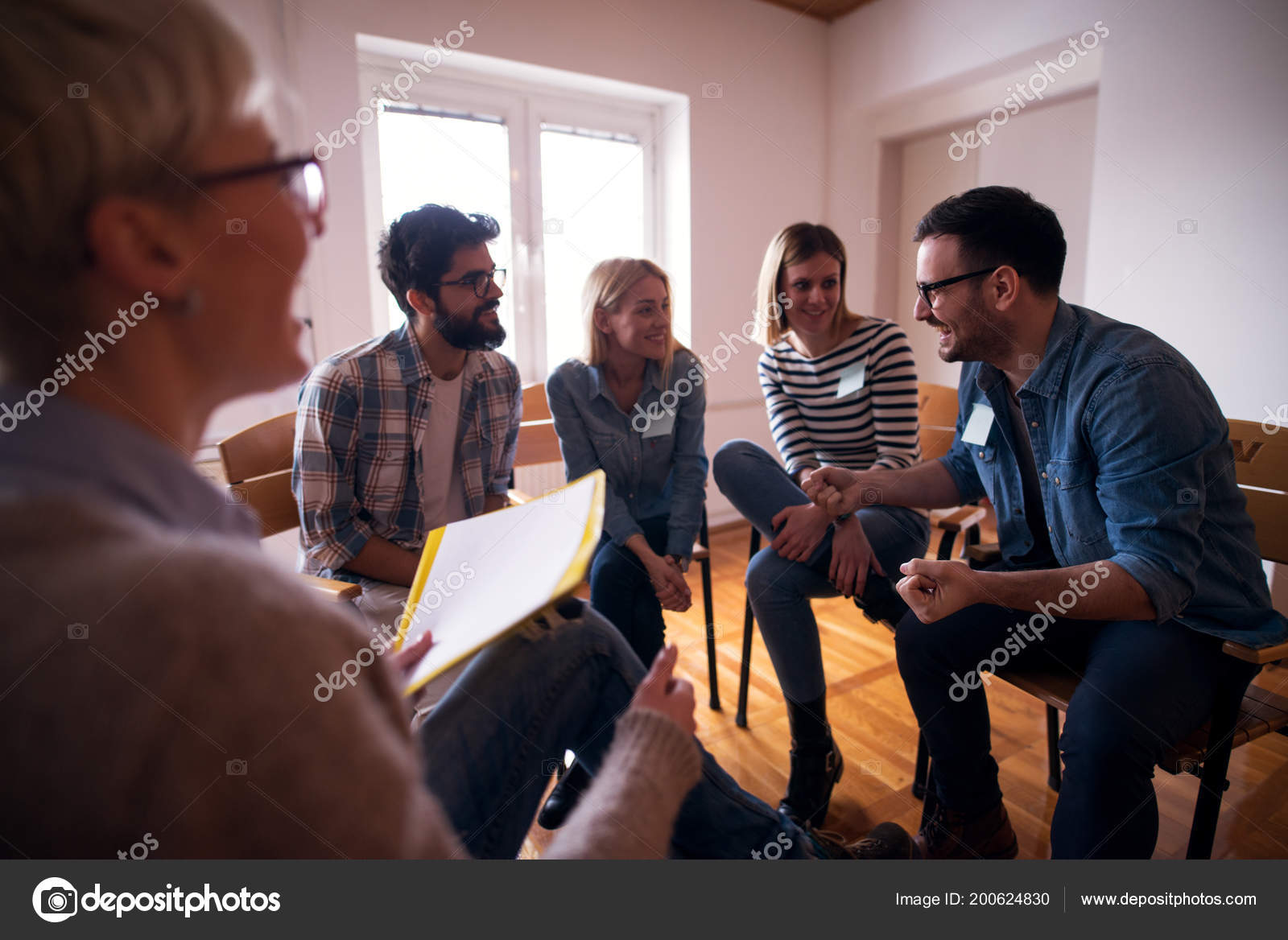Happy Patients Special Group Therapy — Stock Photo © dusanpetkovic ...