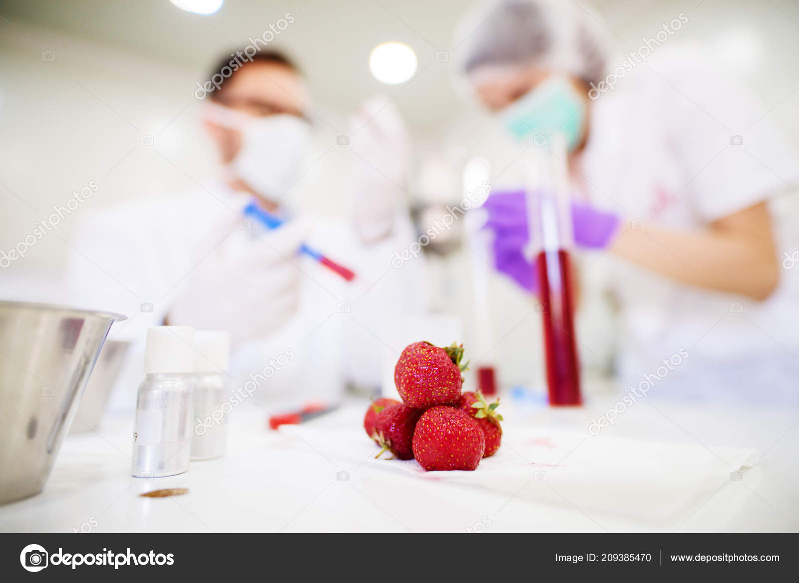 Gmo Experiment Laboratory Pile Strawberries Closeup Stock Photo by ...