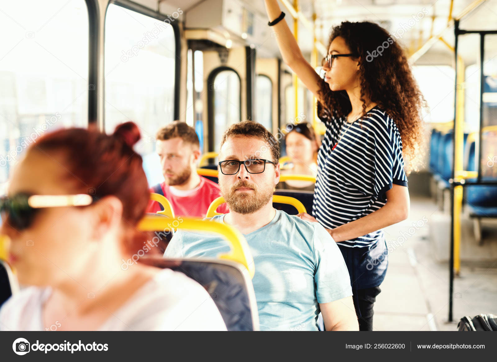 Young Attractive People Travelling Bus Stock Photo by ©dusanpetkovic ...