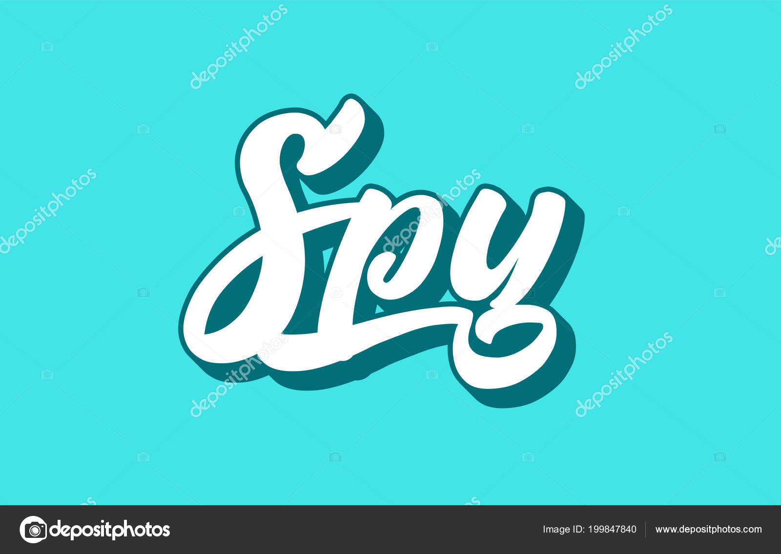Spy Hand Written Word Text Typography Design Can Used Logo Stock Vector ...