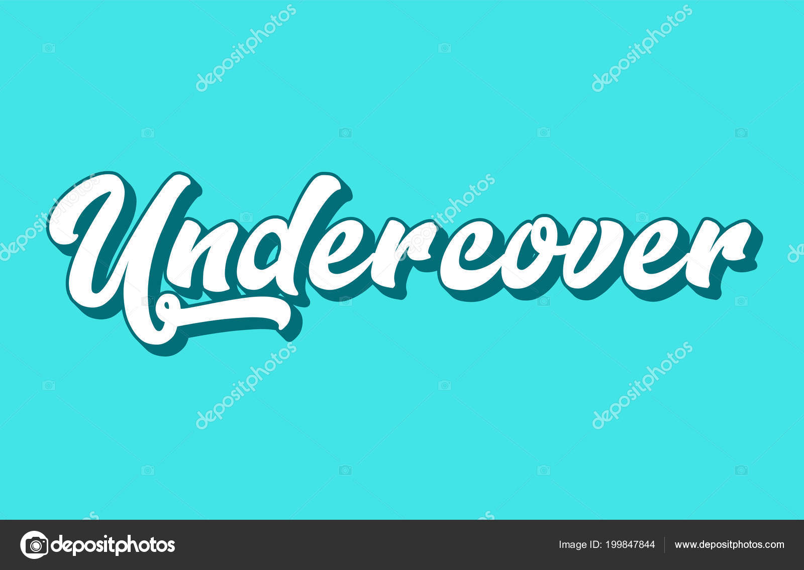 Undercover Hand Written Word Text Typography Design Can Used Logo Stock ...