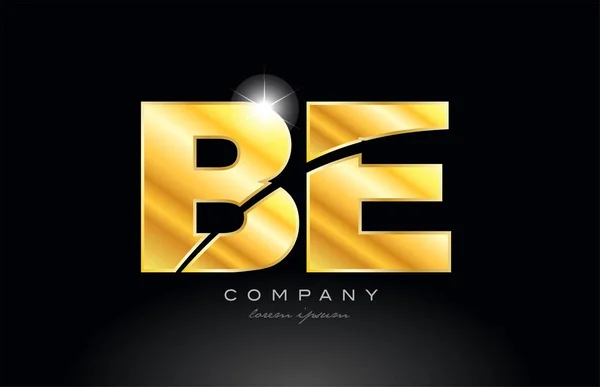 Combination Letter Gold Golden Alphabet Logo Icon Design Metal Look ...