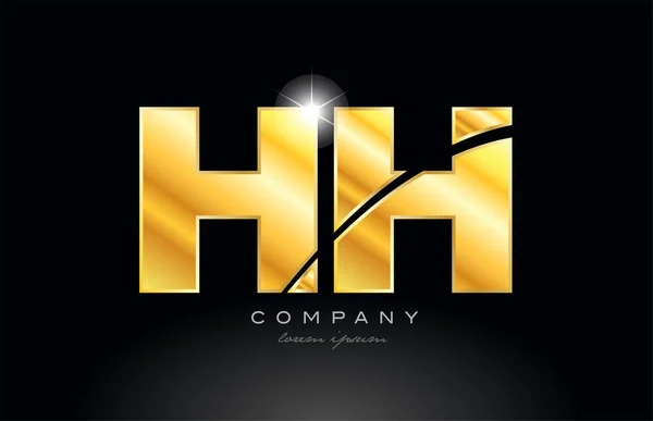 Metal blue alphabet letter mh m h logo company icon design Stock Vector ...