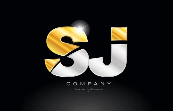 Metal blue alphabet letter js j s logo company icon design Stock Vector ...