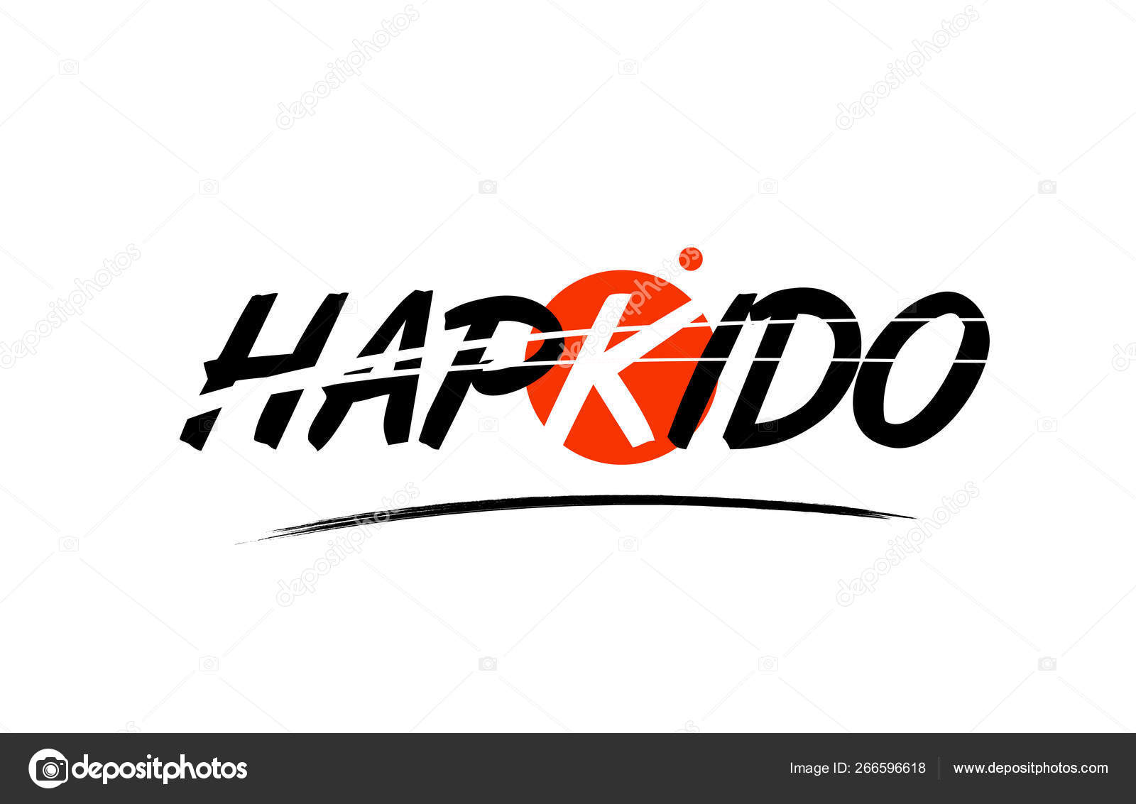 Hapkido word text logo icon with red circle design Stock Vector Image ...