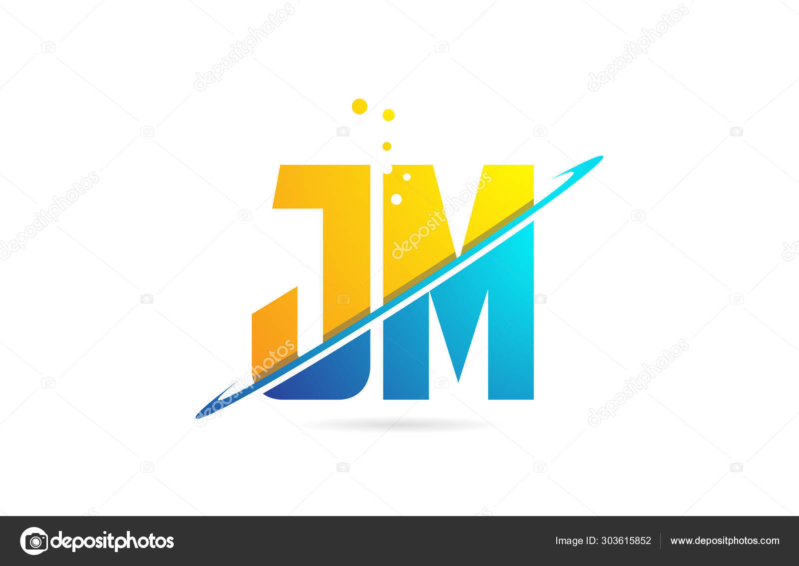 Alphabet letter JM J M combination for logo company icon design Stock ...