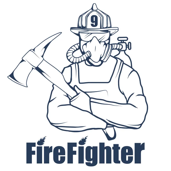 Firefighting Logo Fire Department Label Vector Graphics Design Stock ...