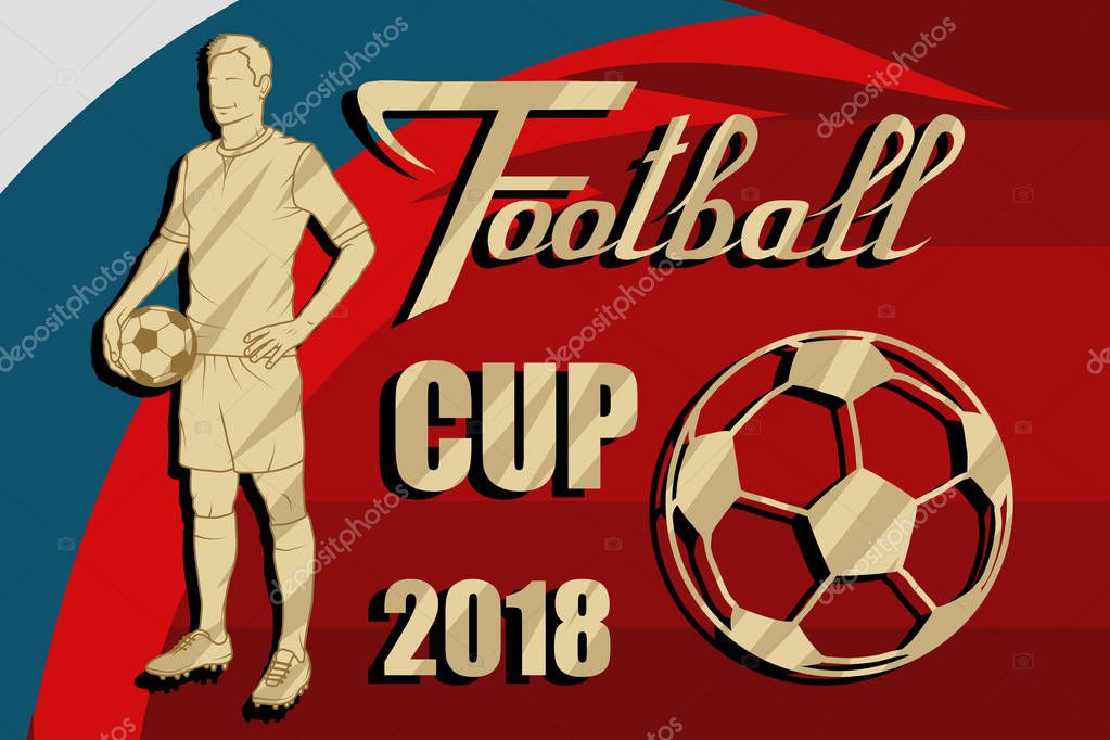 Copa del Mundo de Fútbol. Concepto de Fútbol 2018 Rusia. Campeonato ...