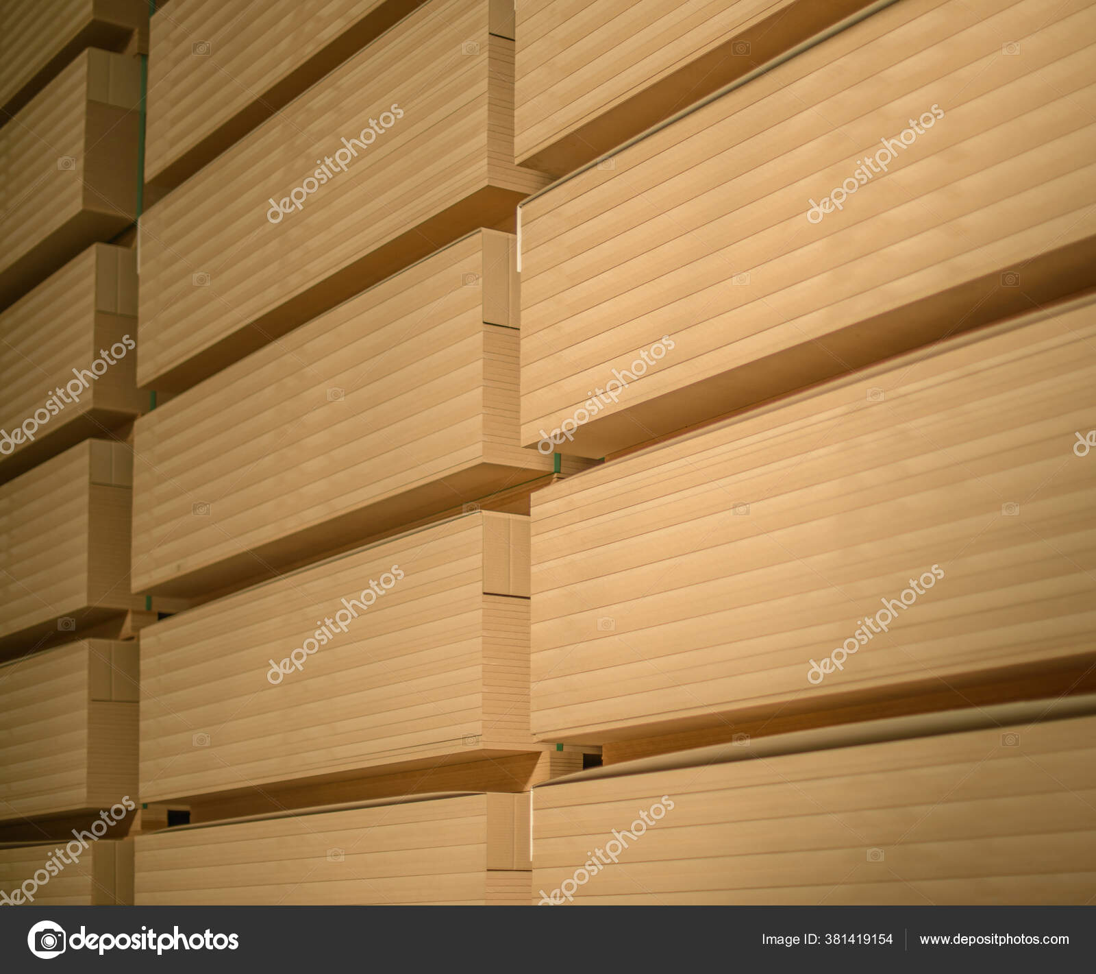 Stack Medium Density Fibreboard Mdf Selective Focus Stock Photo by ...