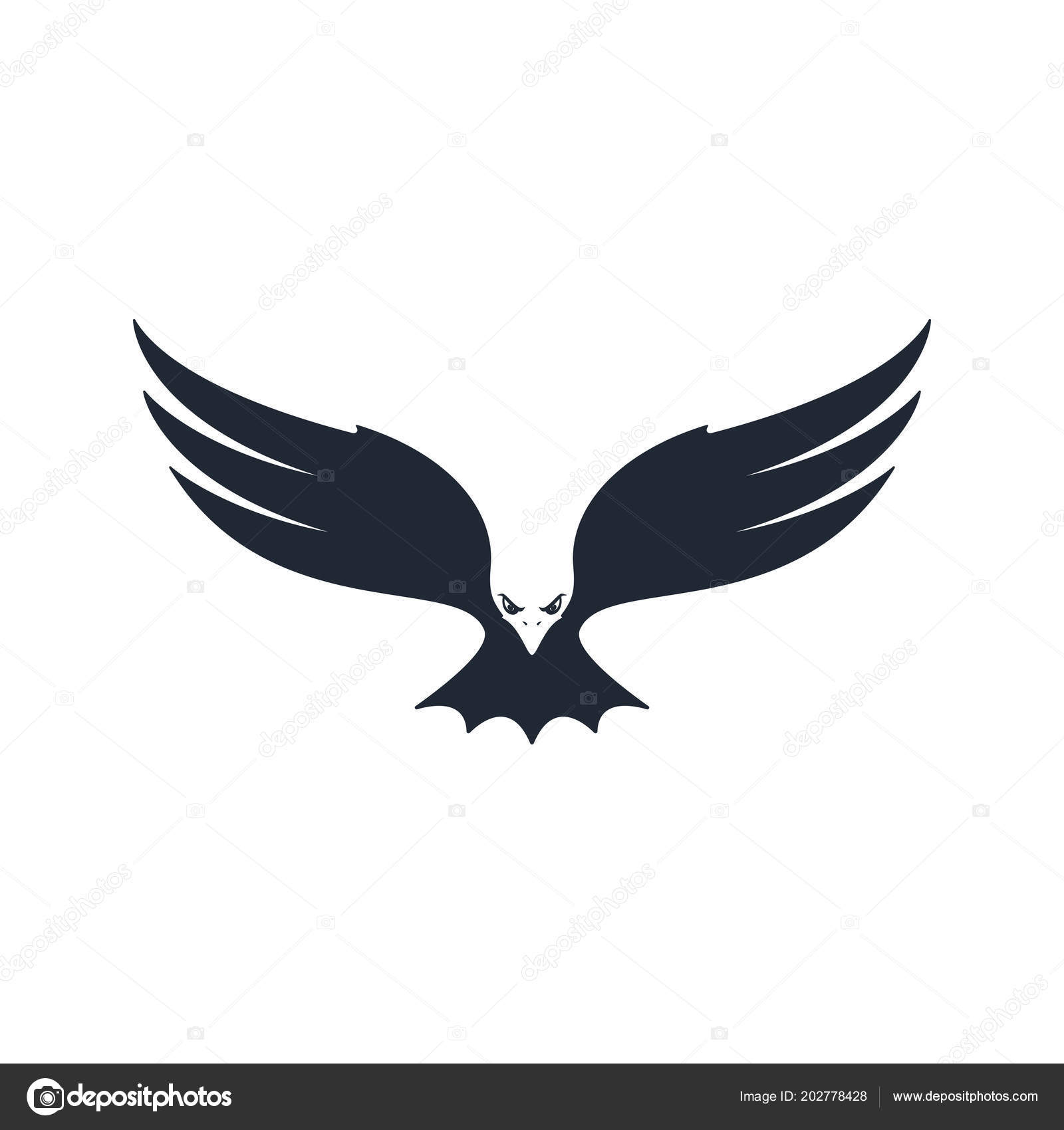 Eagle Hunting Eagle Negative Space White Background Vector Illustration ...