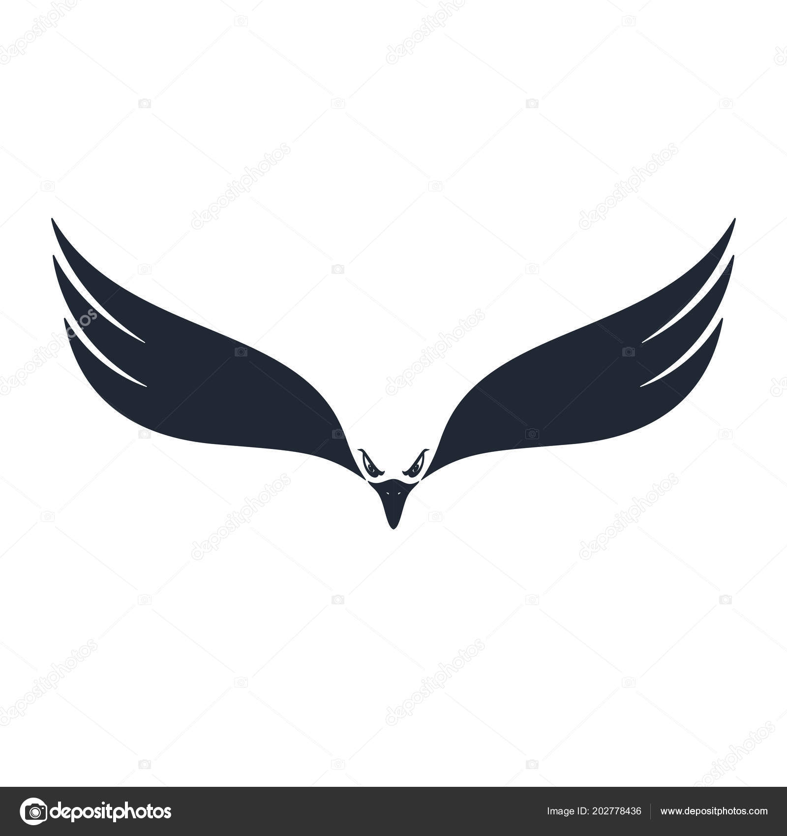 Hunter Orel Orel Negativní Prostor Bílém Pozadí Vektorové Ilustrace ...