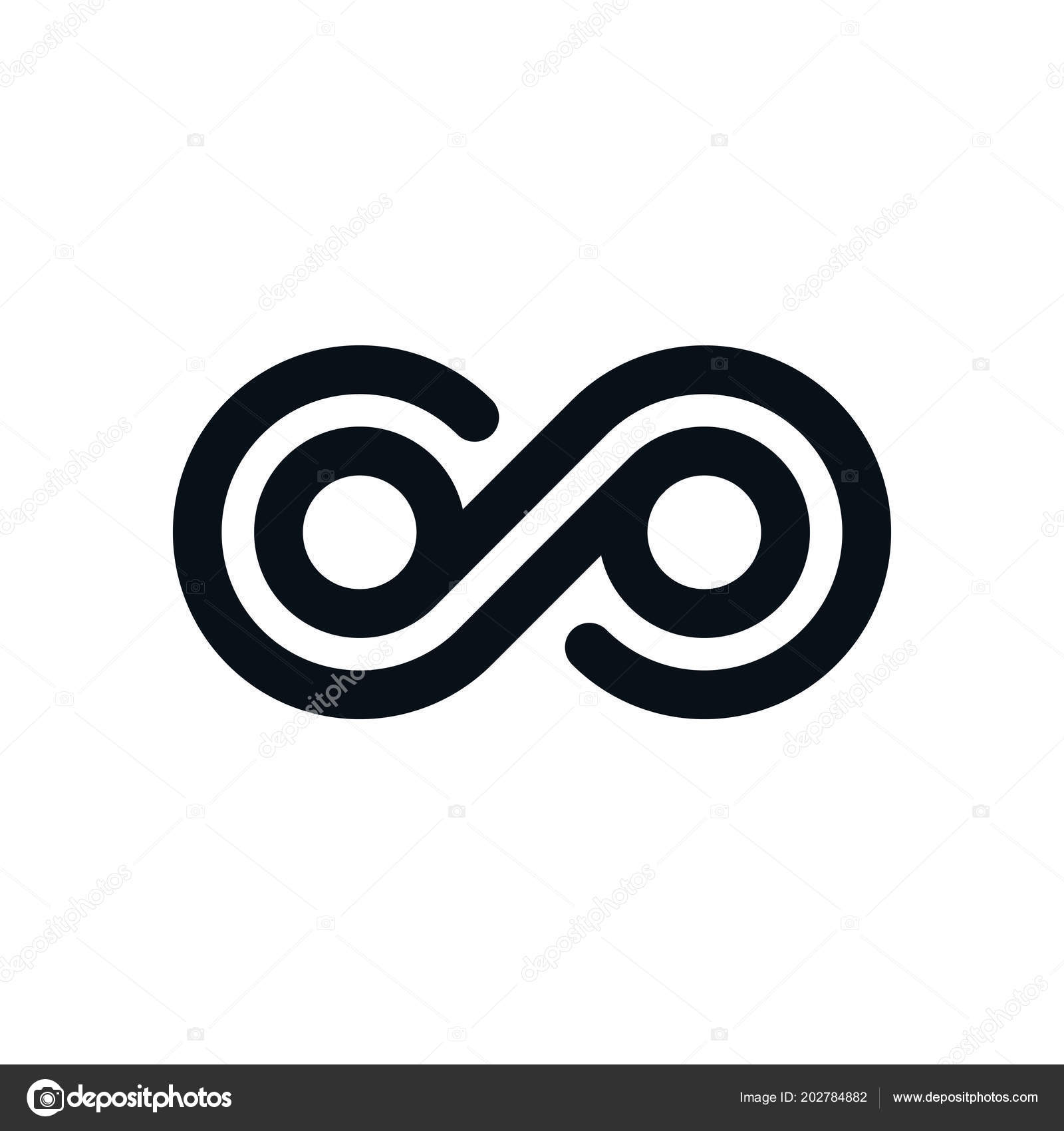 Eyes Shaped Infinity Symbol White Background Stock Vector Image by ...