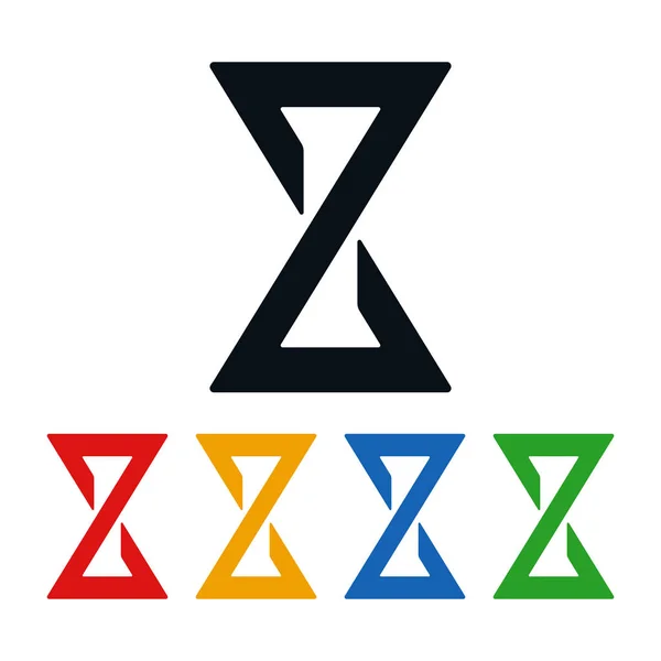 Labyrinth Shaped Hourglass White Background Creative Logo Design Stock ...