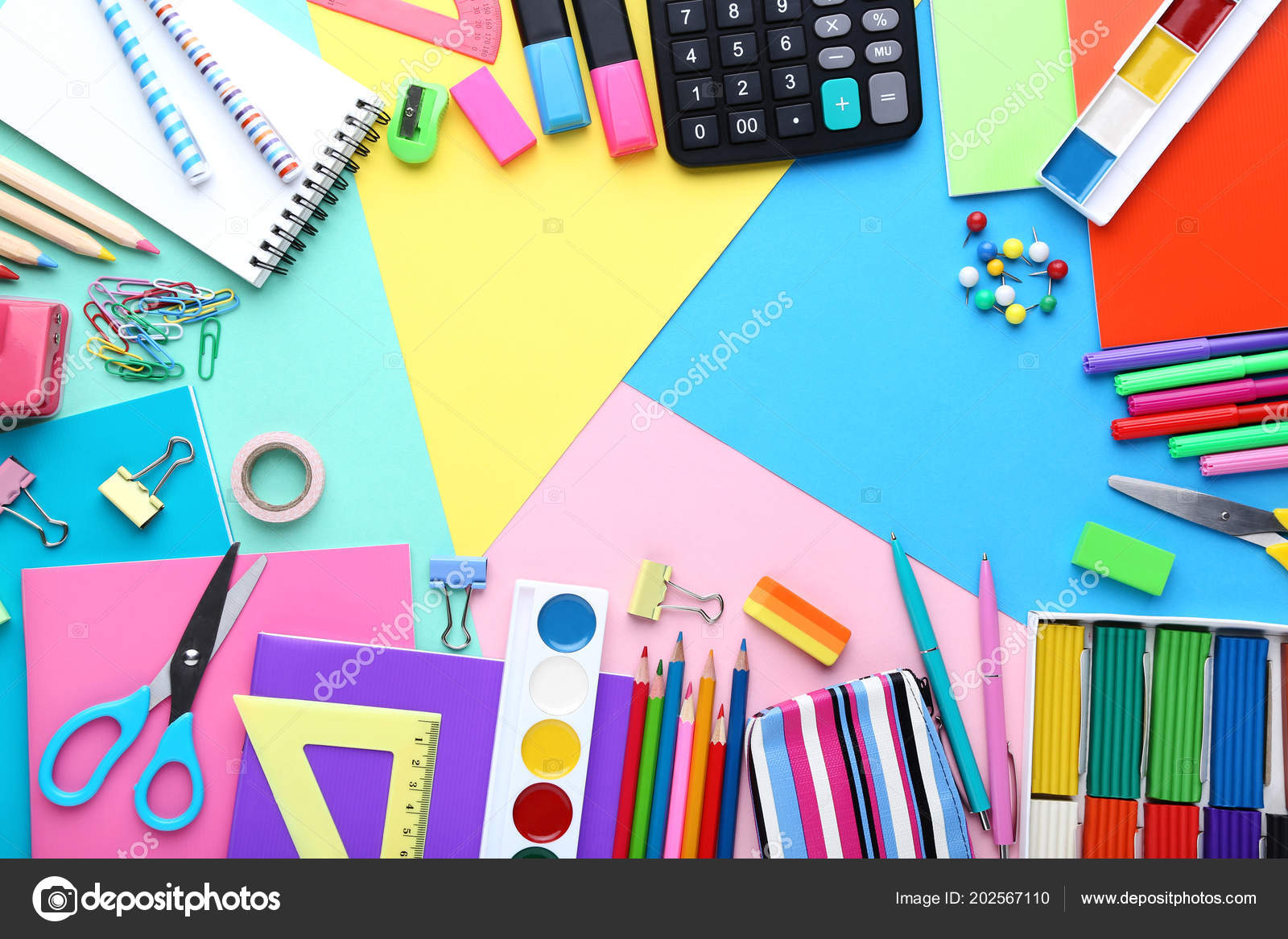 School Supplies Colorful Background Stock Photo by ©5seconds 202567110