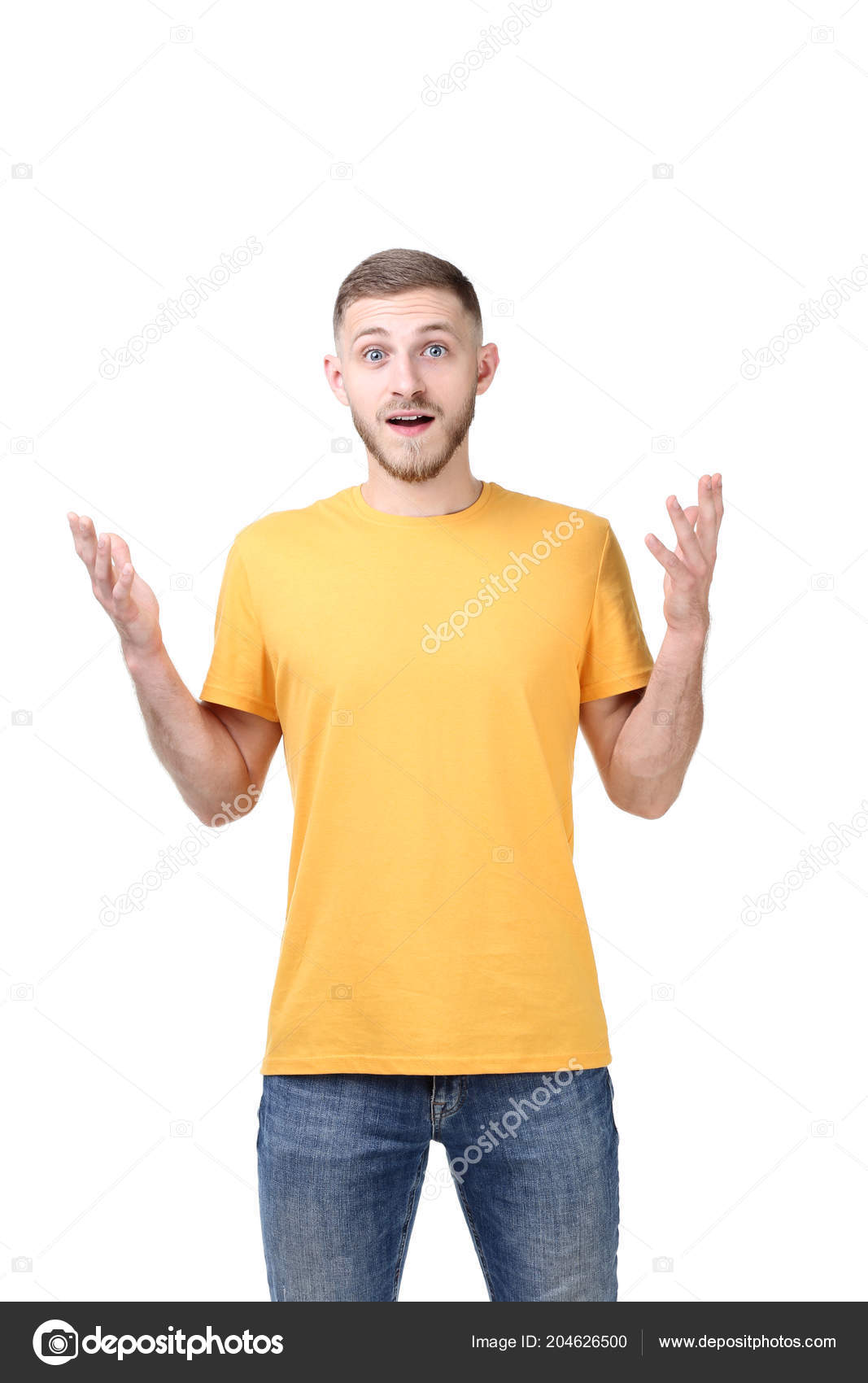 Portrait Young Man White Background Stock Photo by ©5seconds 204626500