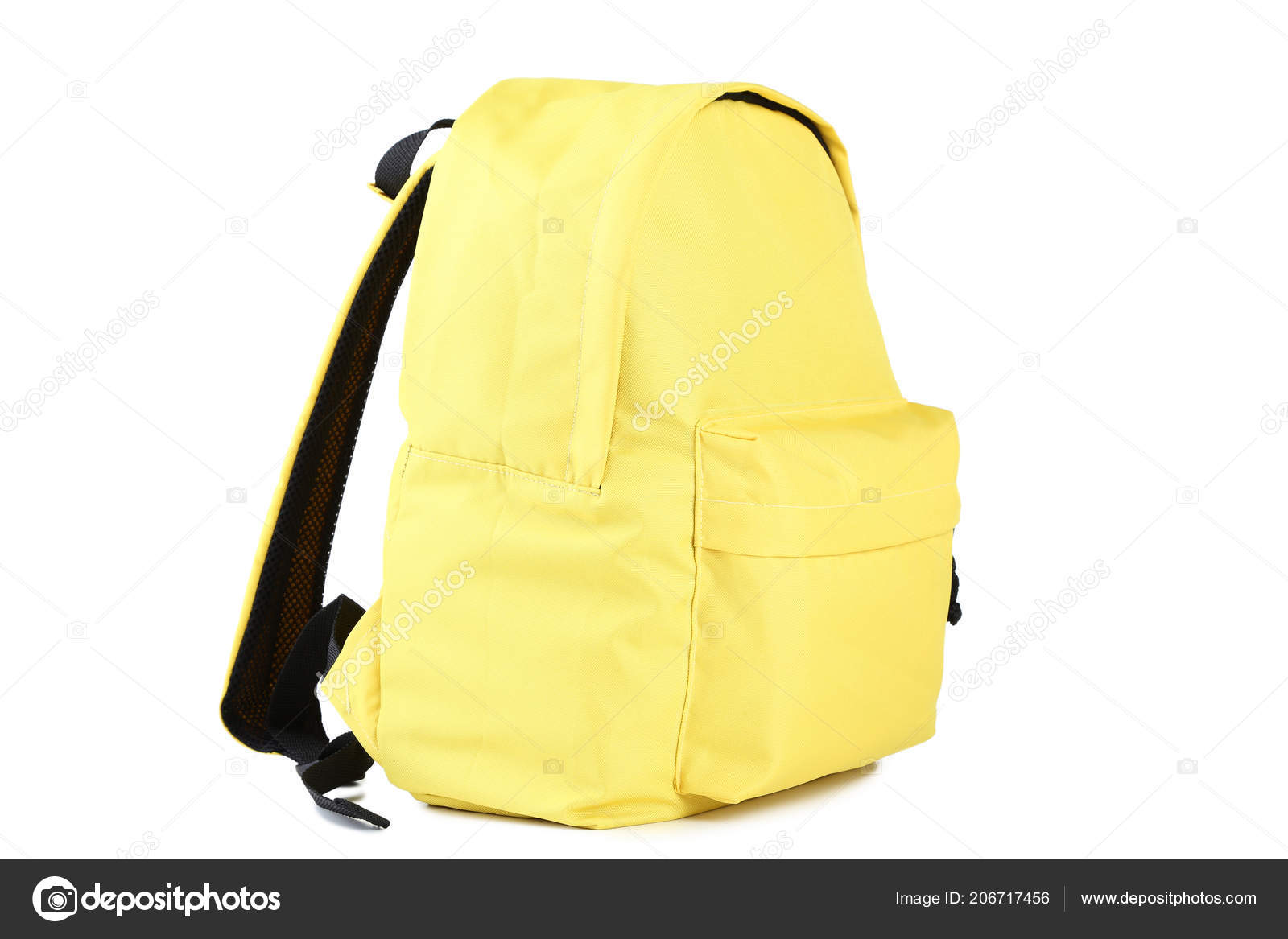 Yellow School Backpack White Background Stock Photo by ©5seconds 206717456