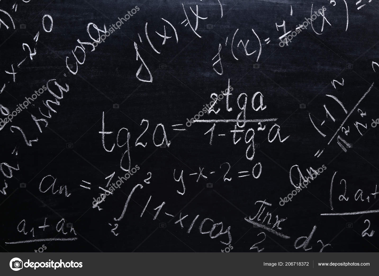 Maths Formulas Chalkboard Background — Stock Photo © 5seconds #206718372
