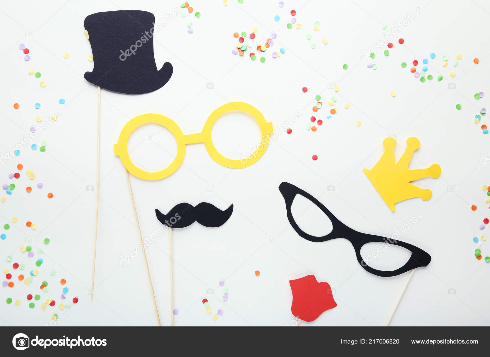 Paper Booth Props Party White Background Stock Photo by ©5seconds 217006820