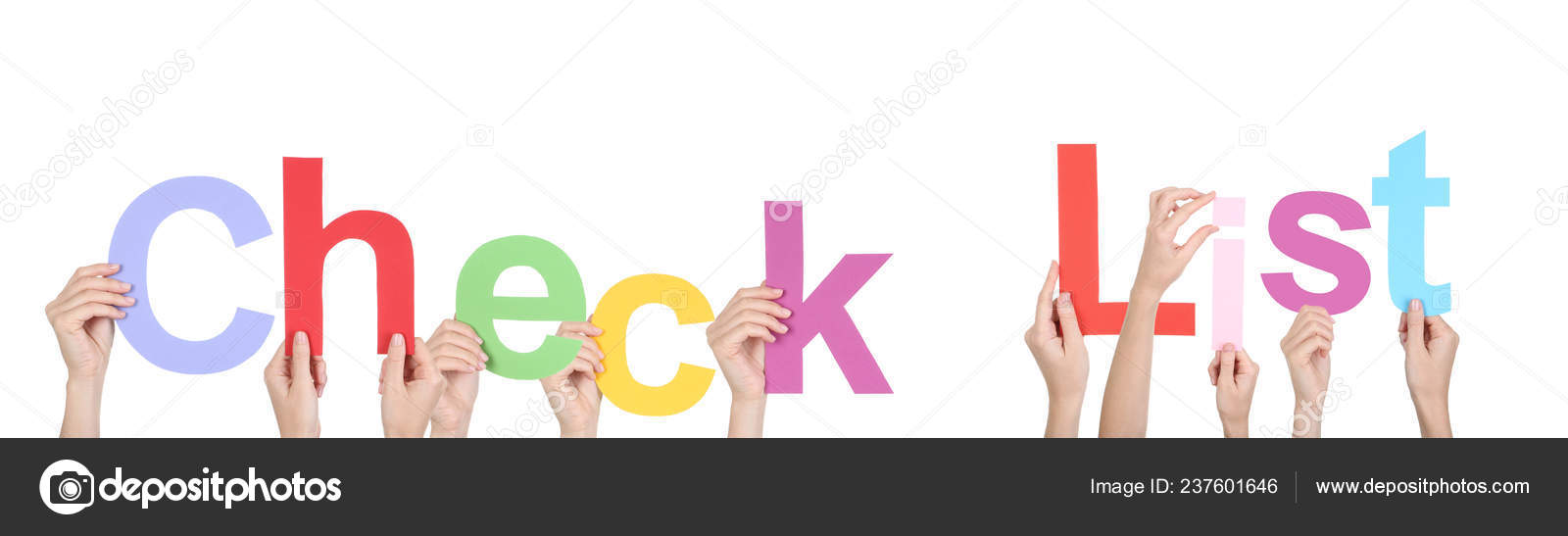 Hands Holding Word Check List White Background Stock Photo by ©5seconds ...