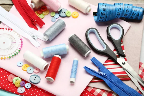 Sewing Accessories Pink Background Stock Photo by ©5seconds 224618070