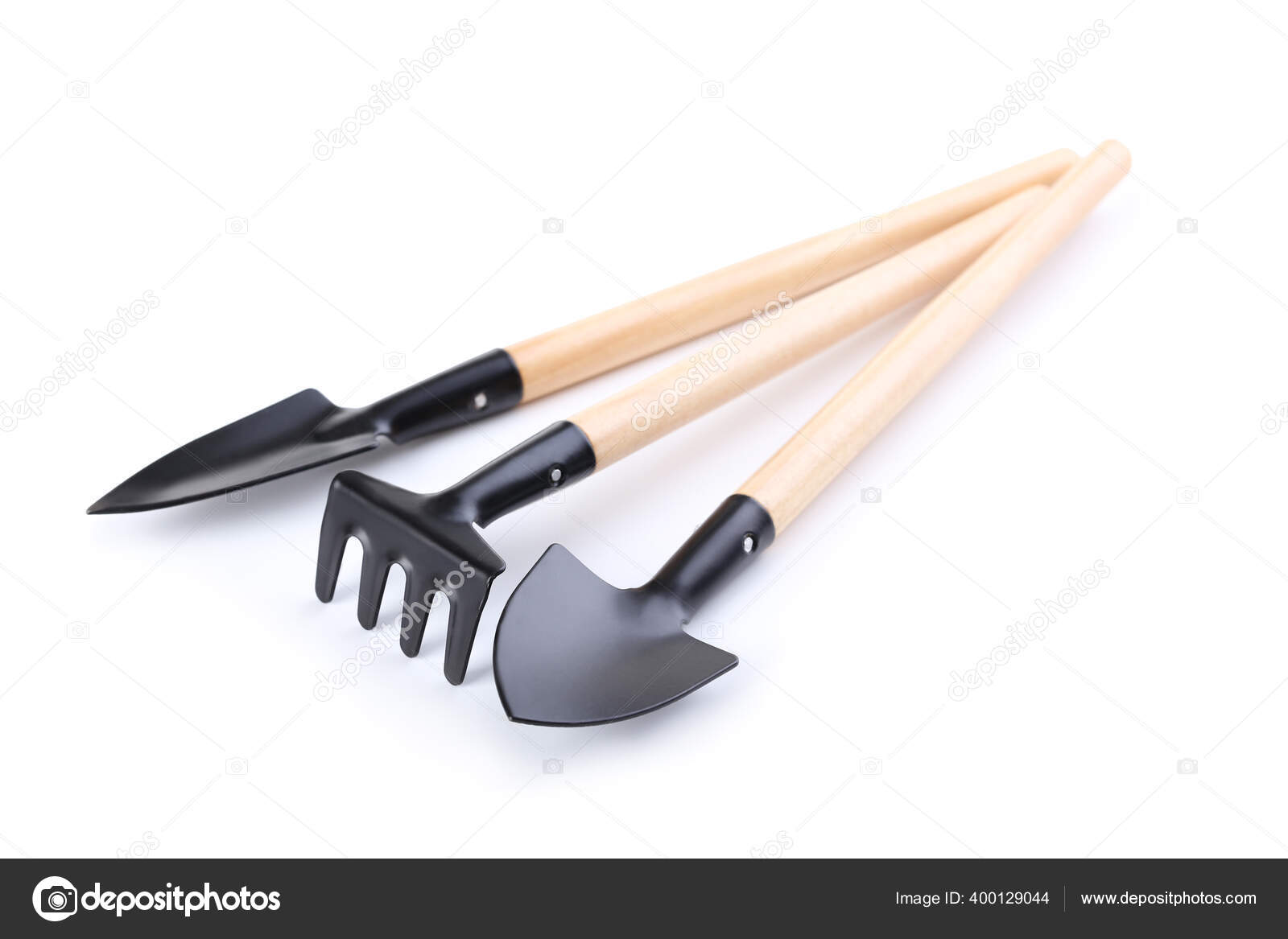 Garden Shovels Rake Isolated White Background — Stock Photo © 5seconds ...