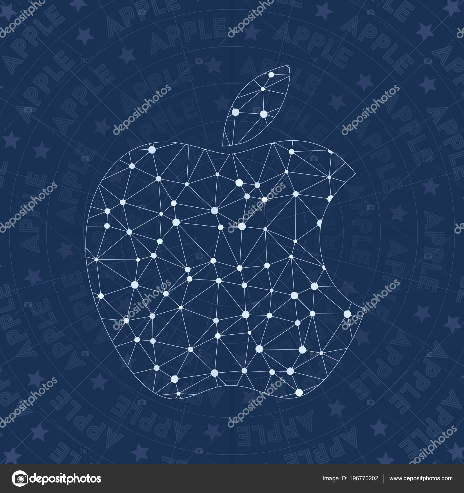 Apple network symbol Actual constellation style symbol Ecstatic network ...