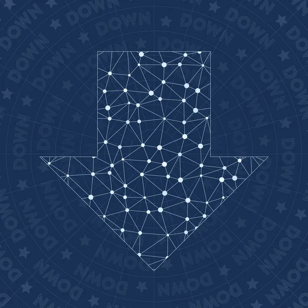 Down network symbol Adorable constellation style symbol Tempting ...