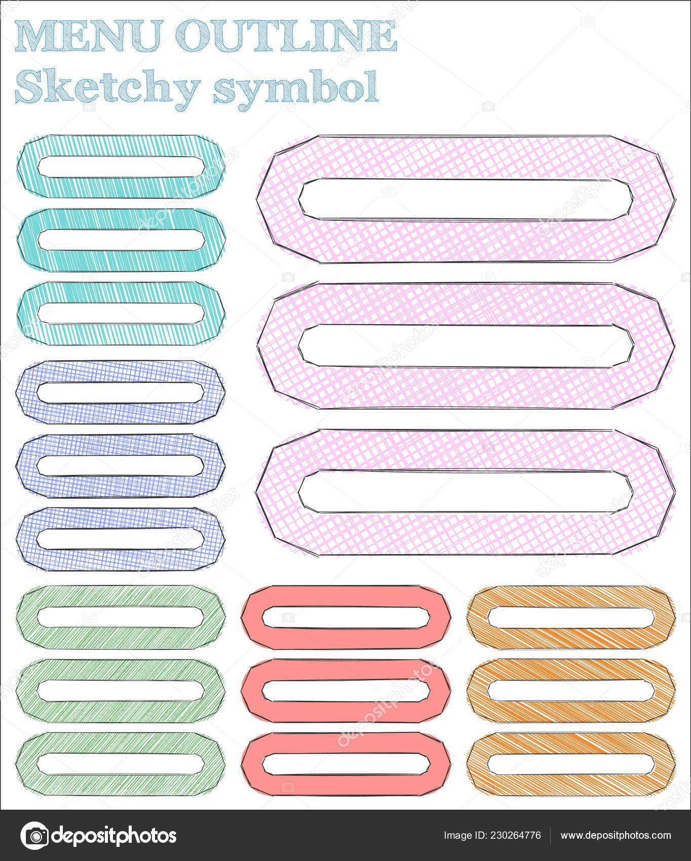 Menu Outline Sketchy Symbol Terrific Hand Drawn Symbol Alive Childish ...