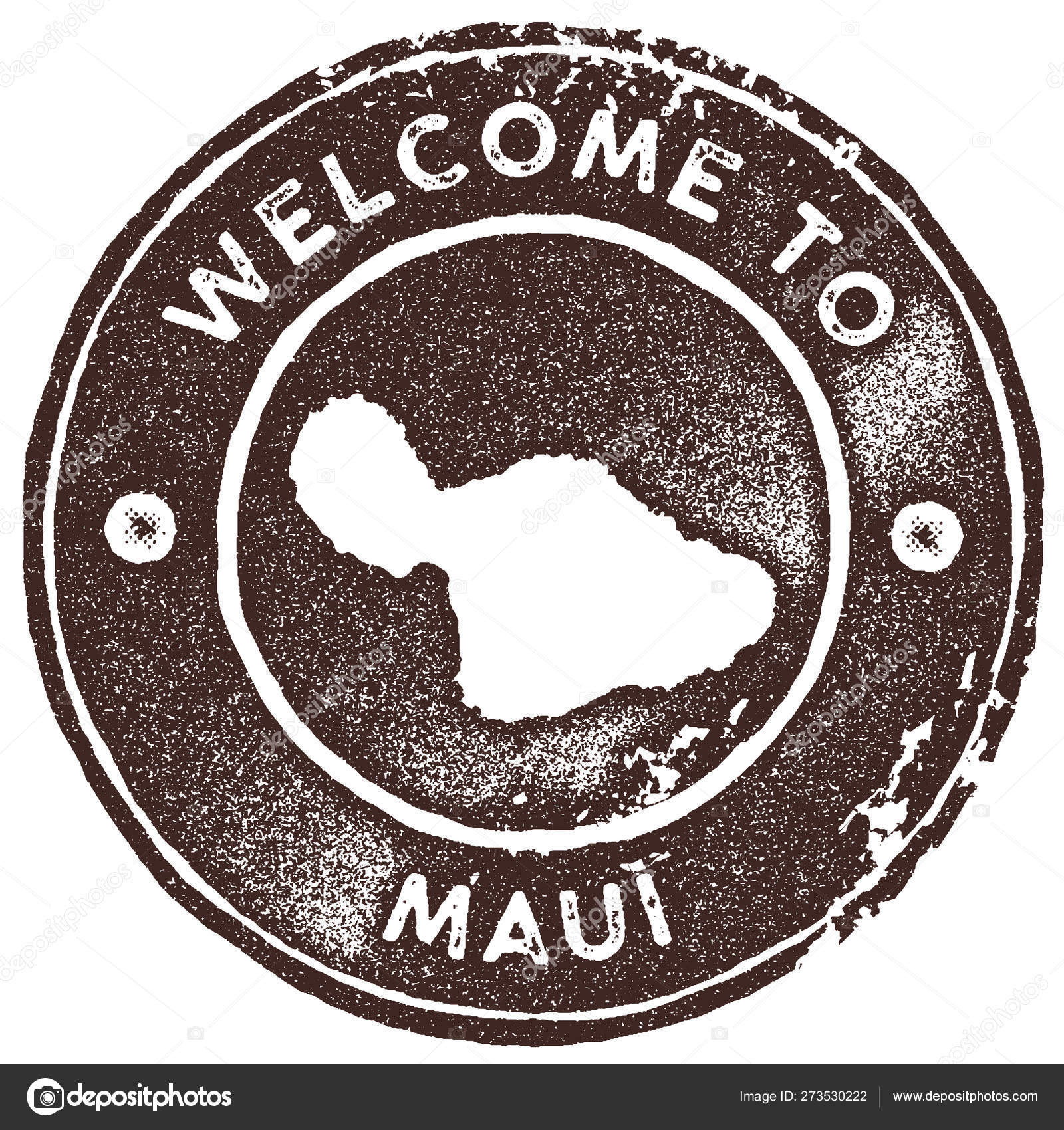 Maui map vintage stamp Retro style handmade label badge or element for ...