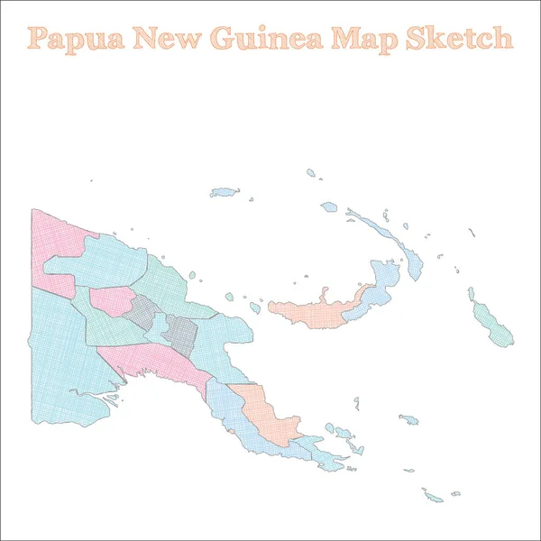 Papua new guinea hand drawn map Vector Art Stock Images | Depositphotos