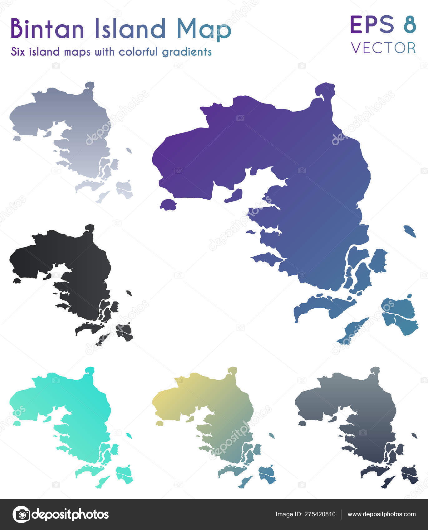 Map of Bintan Island with beautiful gradients Amusing set of Bintan ...