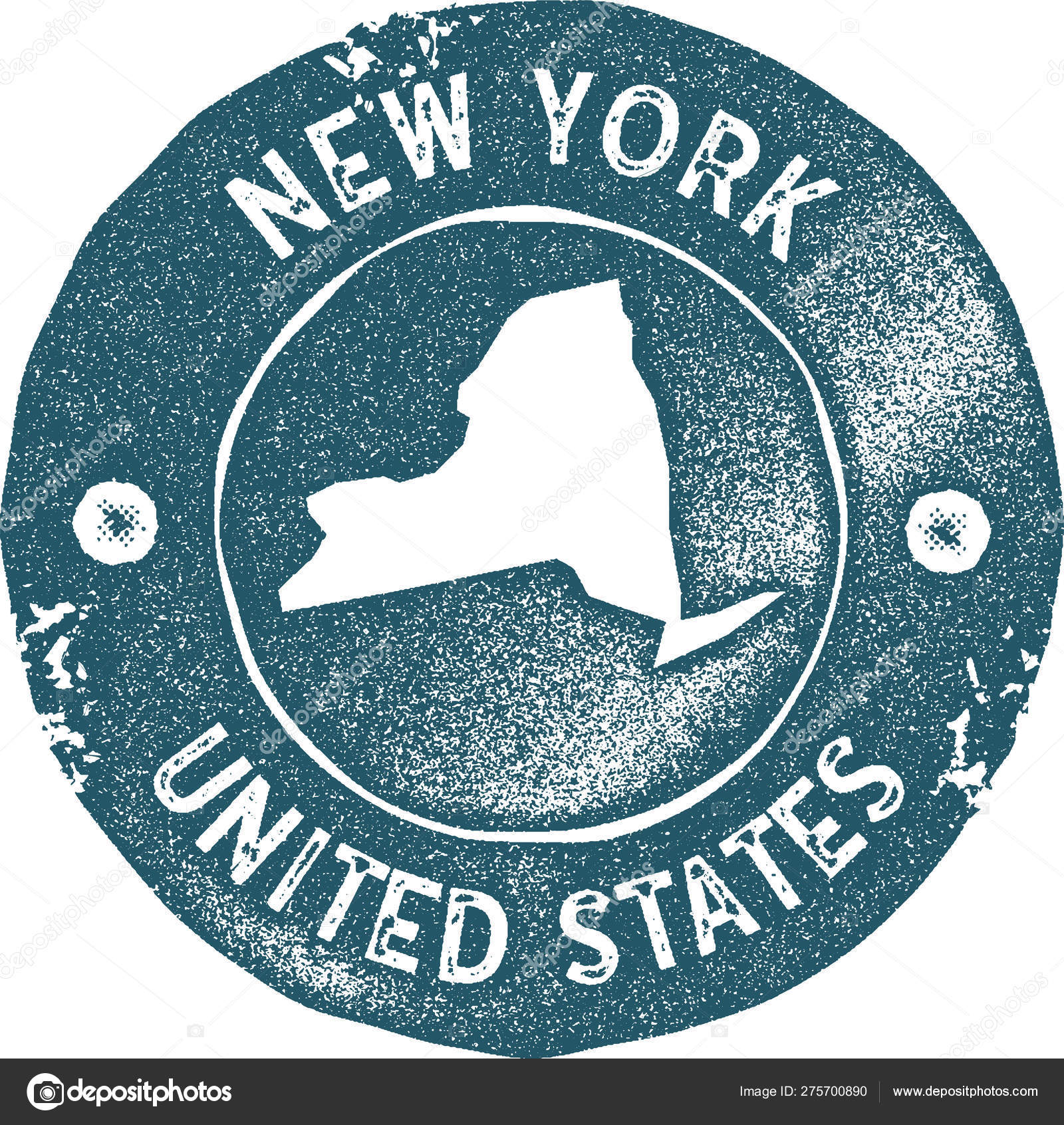 New York Map Vintage Stamp Retro Style Handmade Label Badge Stock ...