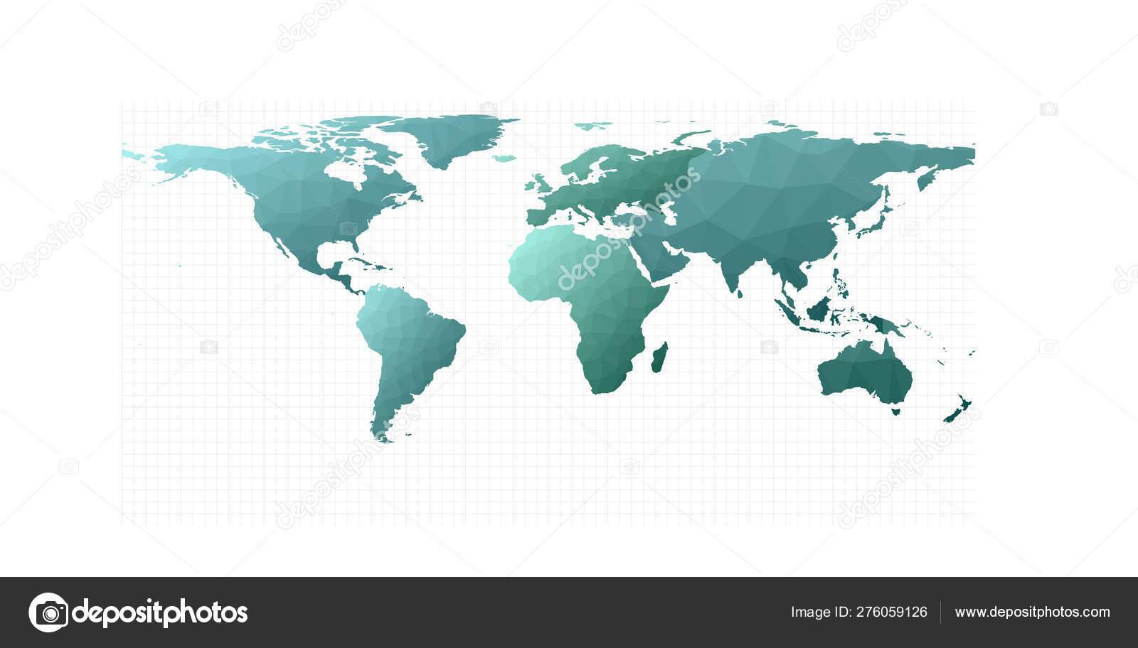 Colorful world map Equirectangular projection Stunning vector ...
