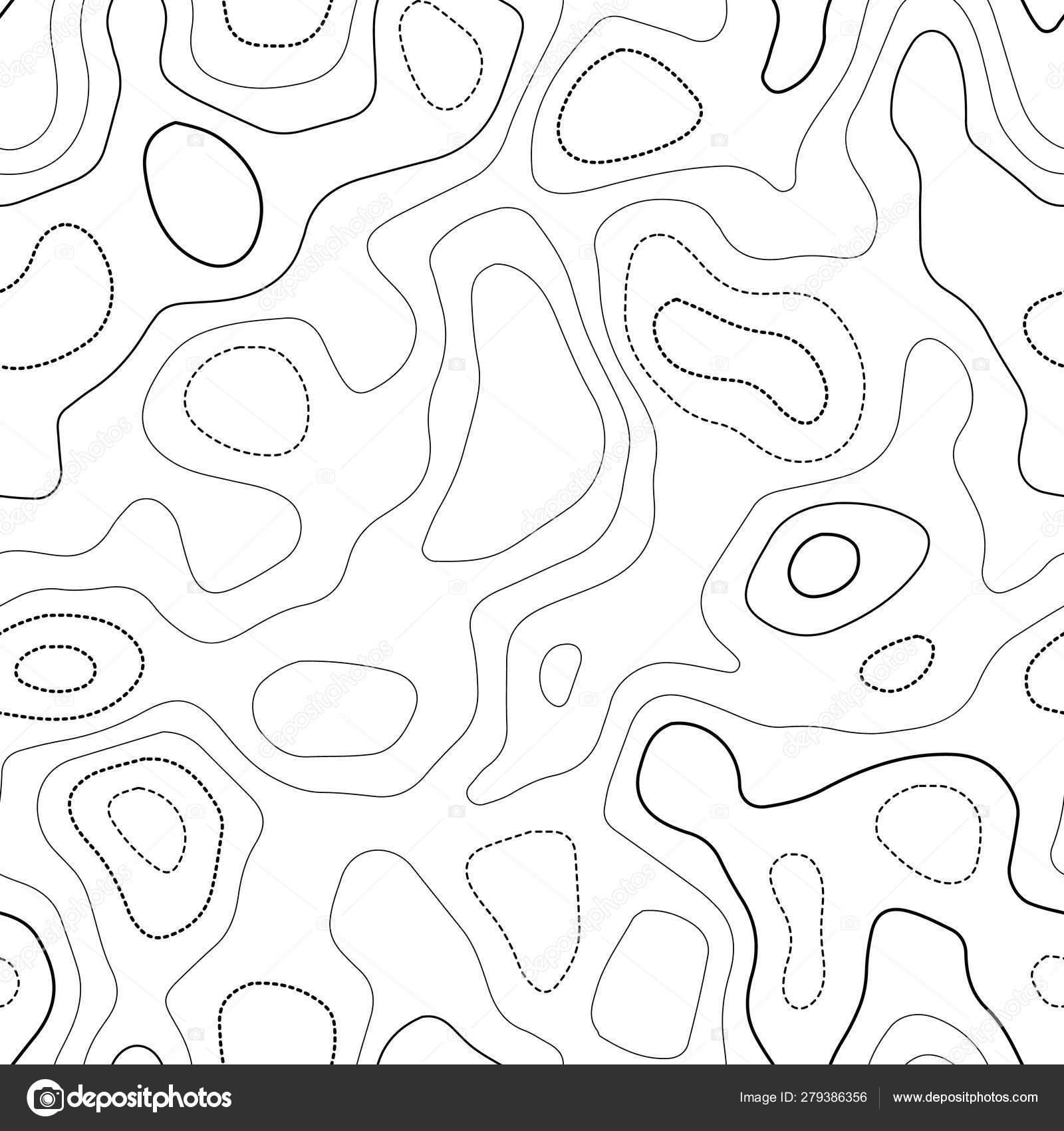 Topographic map Actual topography map Black and white seamless design ... Topographic map Actual topography map Black and white seamless design ...