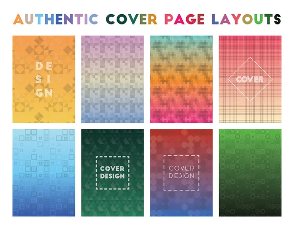 Symmetrical Cover Page Layouts Actual geometric patterns Neat vector ...