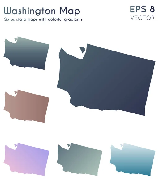 Washington maps Vector Art Stock Images | Depositphotos