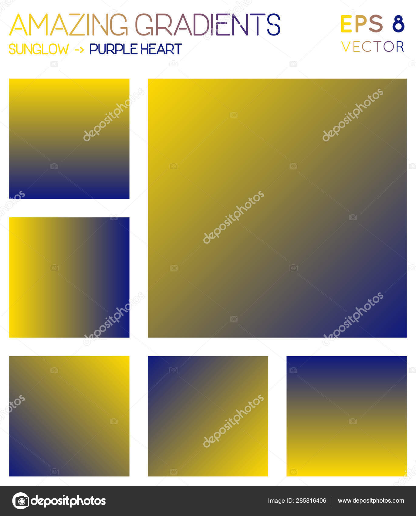 Colorful gradients in sunglow purple heart color tones Adorable ...