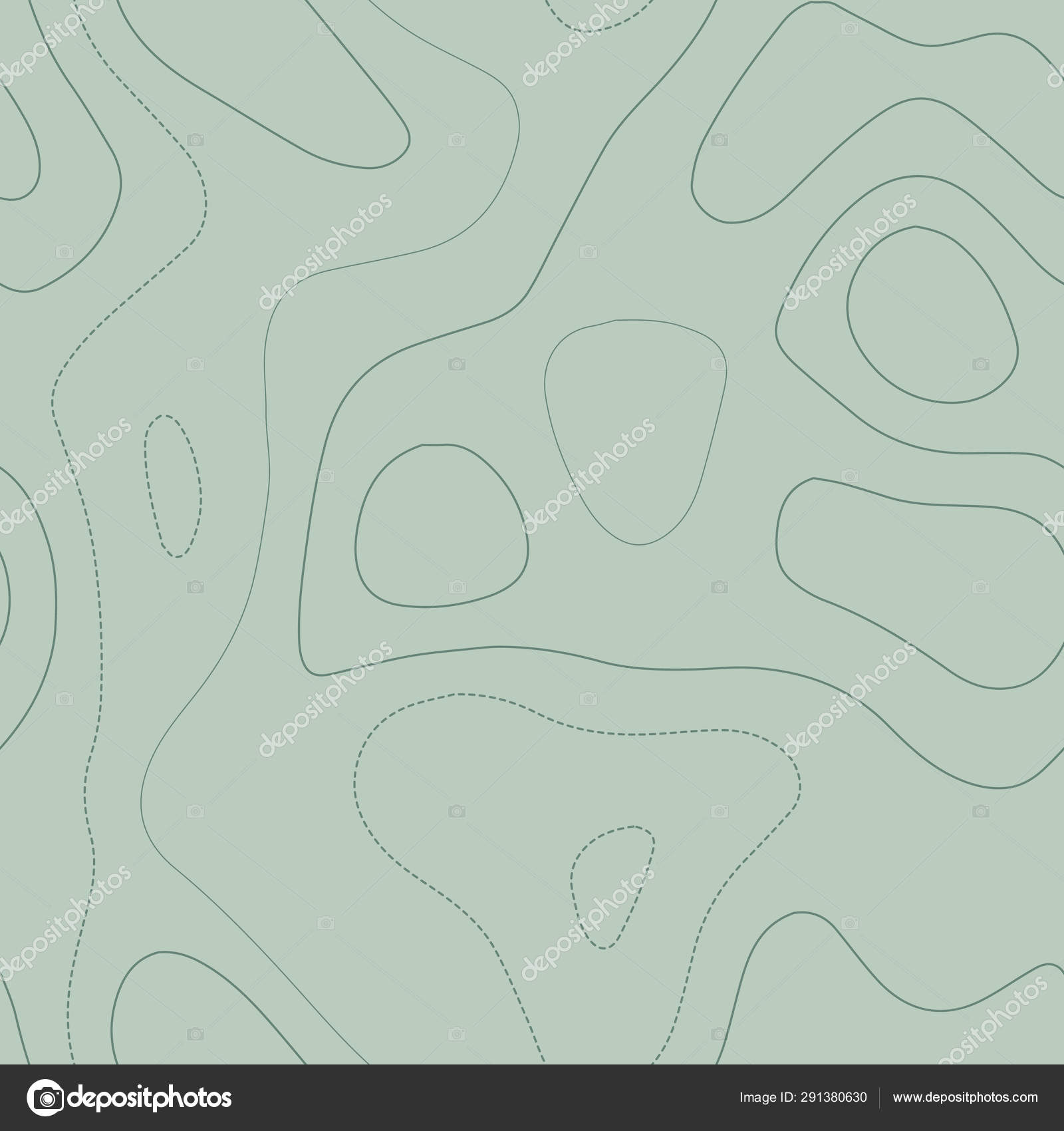 Abstract topography Admirable topographic map in green tones seamless ...