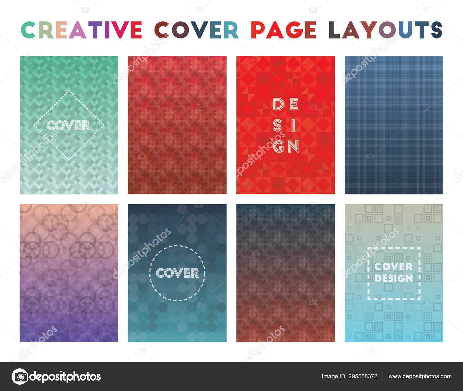 Creative Cover Page Layouts Alive geometric patterns Unique background ...