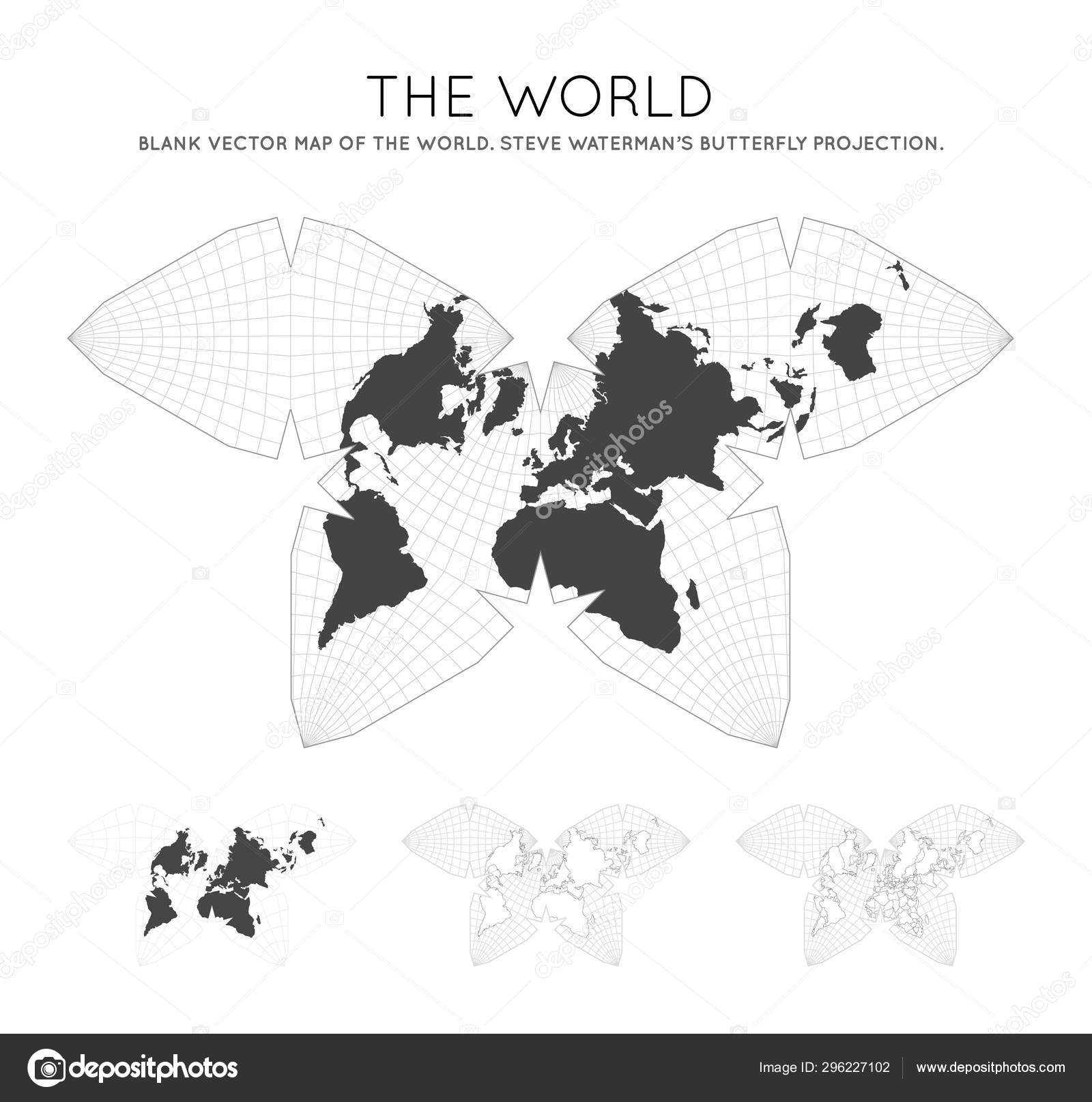 Map of The World Steve Watermans butterfly projection Globe with ...