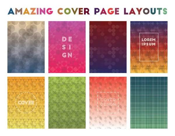 Symmetrical Cover Page Layouts Actual geometric patterns Neat vector ...