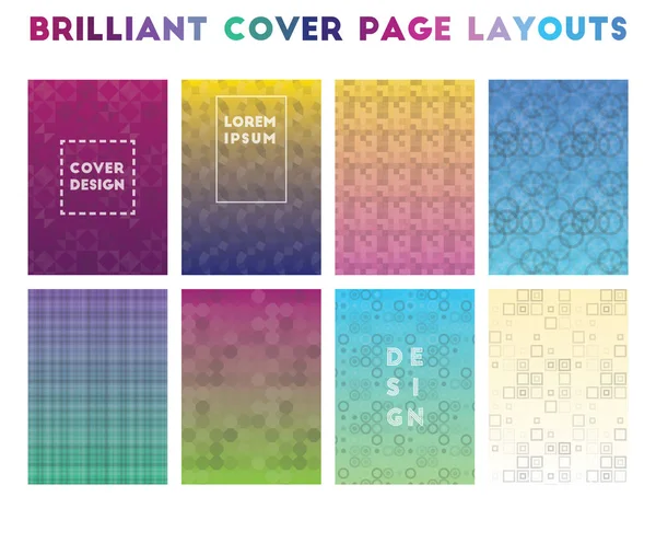 Symmetrical Cover Page Layouts Actual geometric patterns Neat vector ...