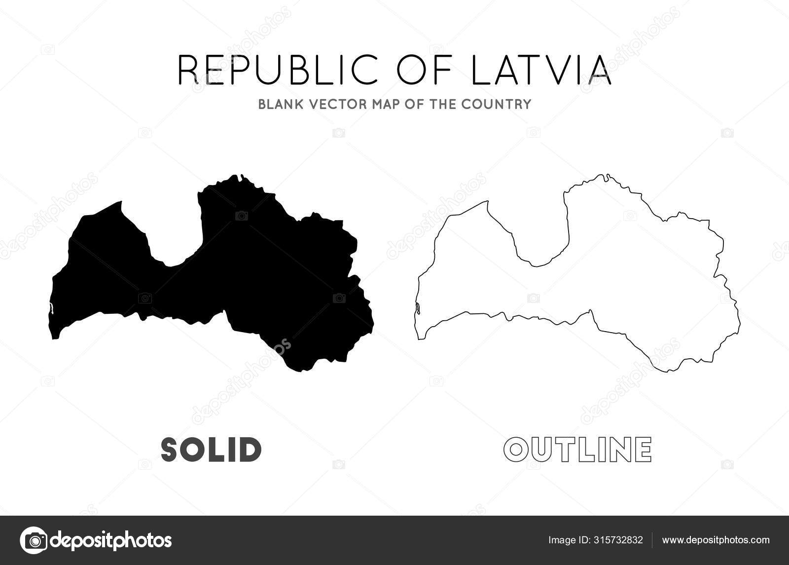 Latvia Map Border Countries