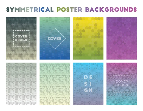 Symmetrical Cover Page Layouts Actual geometric patterns Neat vector ...