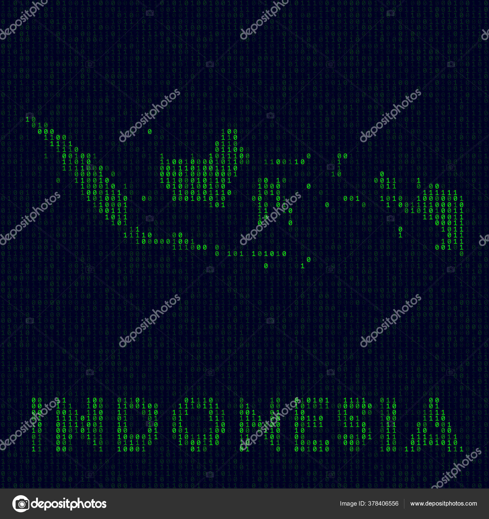 Digitales Indonesien-Logo Ländersymbol im Hacker-Stil Binärcode-Karte ...
